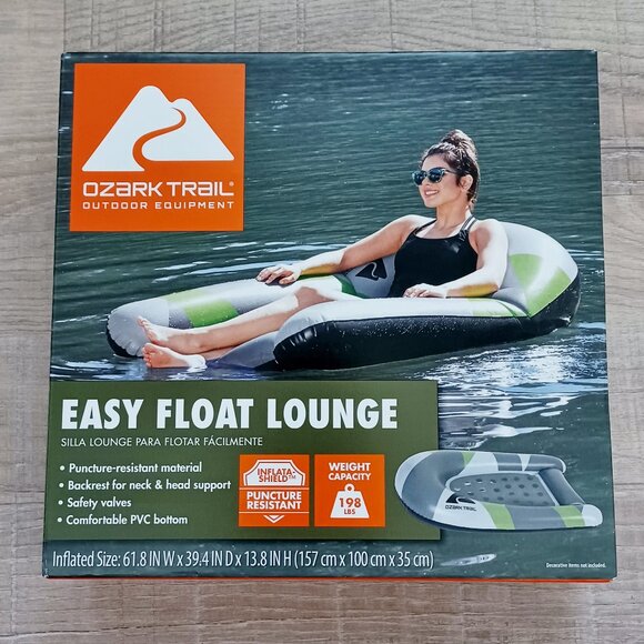 Games | New Ozark Trail Easy Float Lounge Large Inflatable Backrest ...